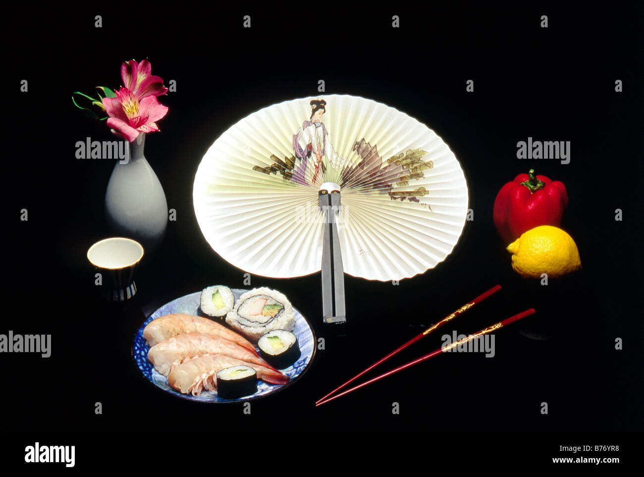 Generic Japanese Food Layout Stock Photo - Alamy