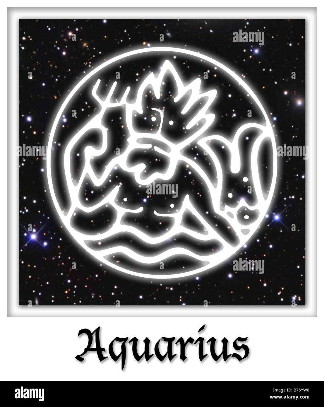 Aquarius Astrological Astrology Horoscope Birth Sign Stock Photo - Alamy