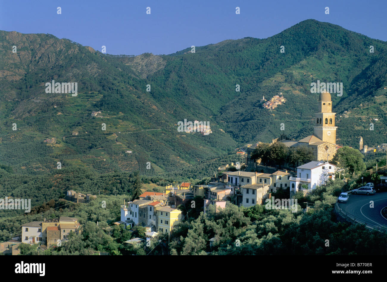Village of Legnaro at Cinque Terre Nat Park Riviera di Levante Liguria ...