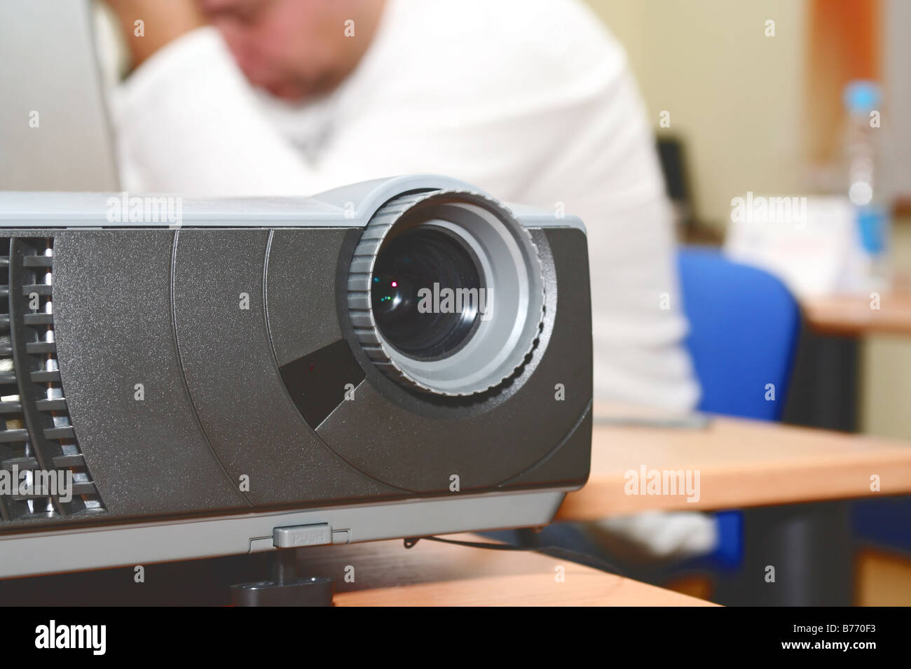 Projector at office table (horizontal Stock Photo - Alamy
