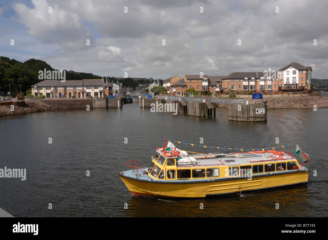 Penarth Marina and water bus Cardiff Bay Cardiff Wales UK Europe Stock ...
