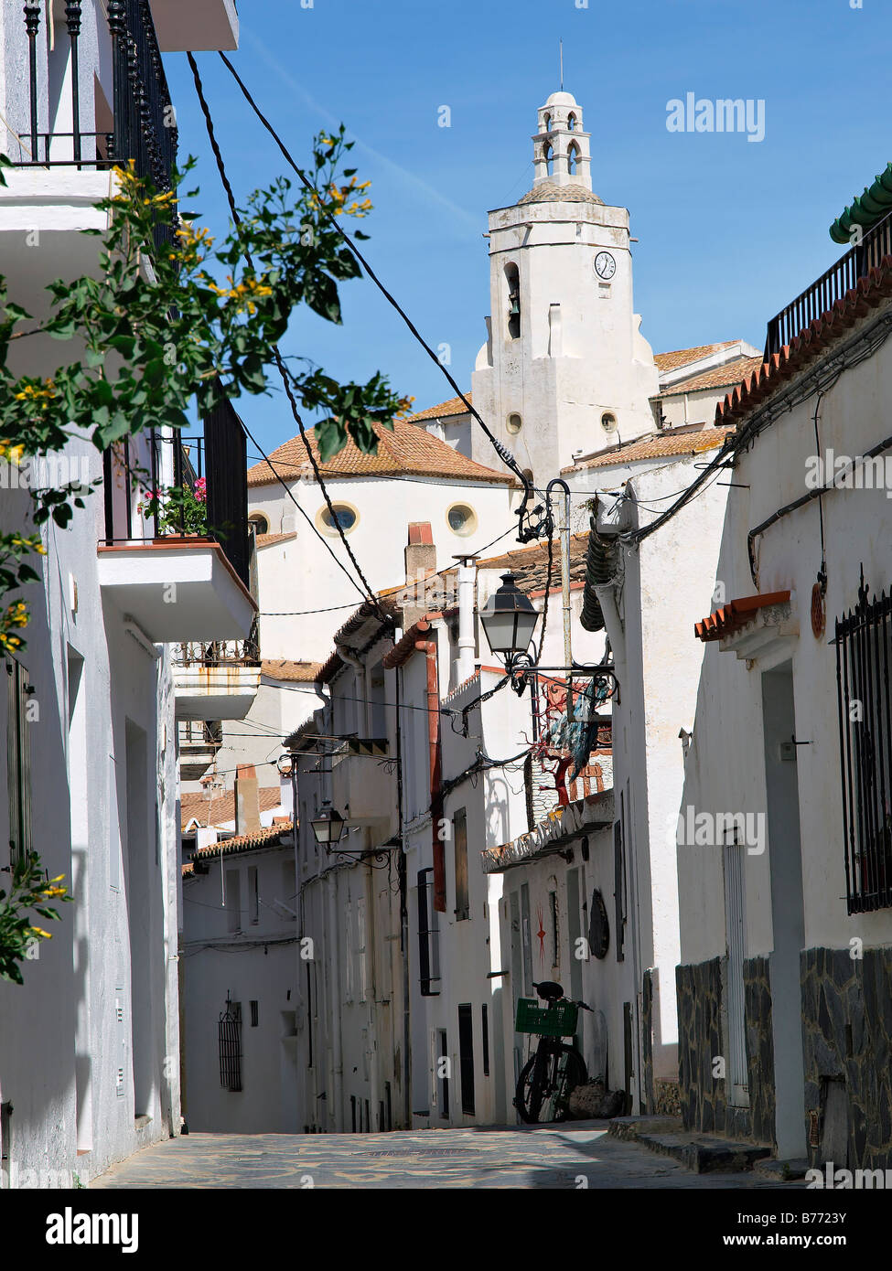 The streets at Cadaques, Spain Stock Photo - Alamy