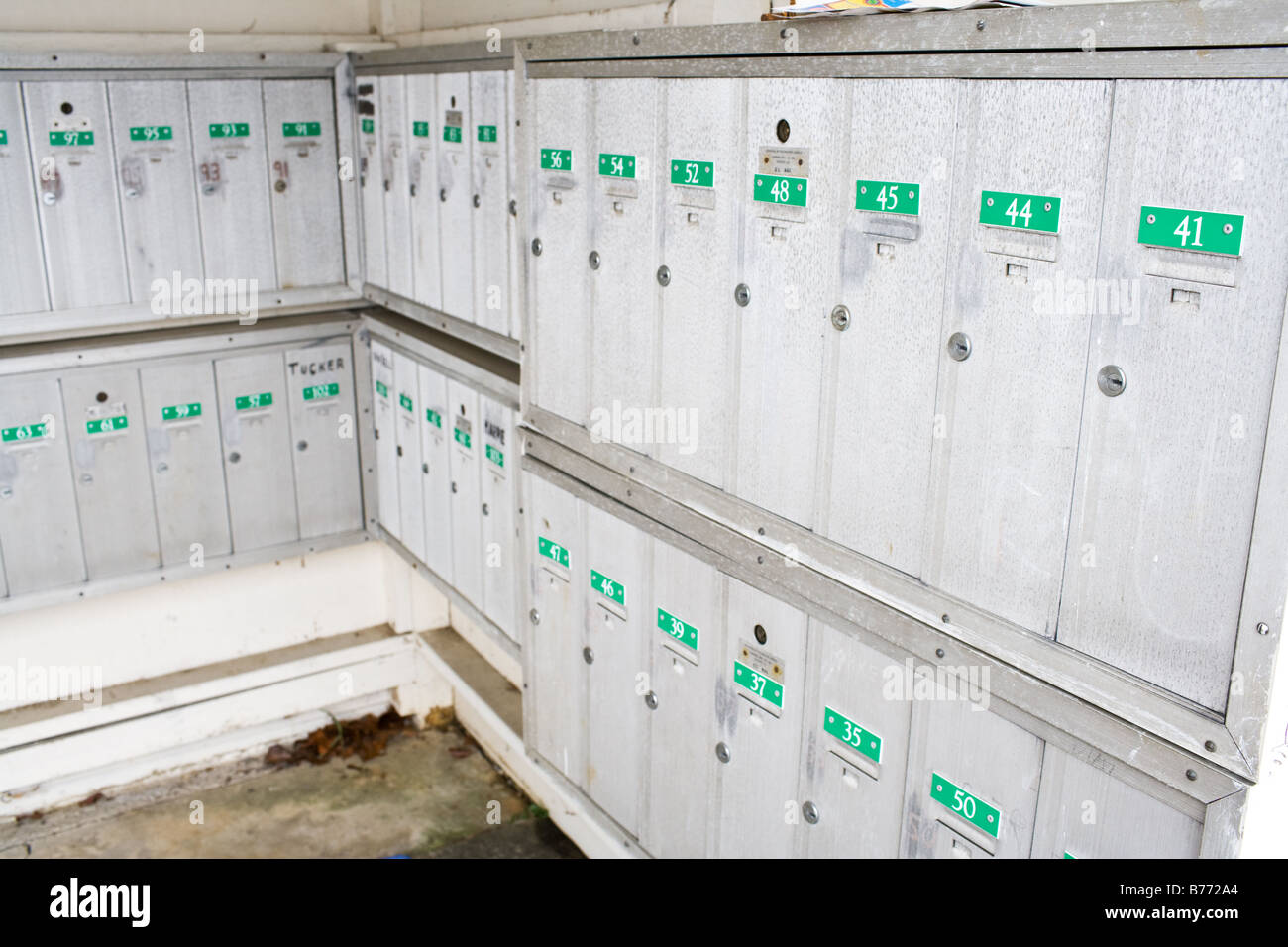 A row of mailboxes Stock Photo - Alamy