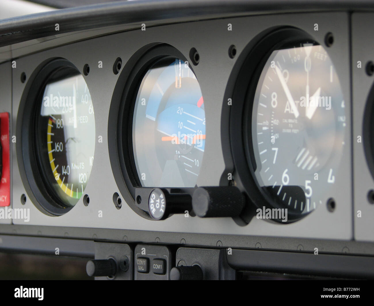 Air speed, attitude, and altimeter flight instruments Stock Photo - Alamy