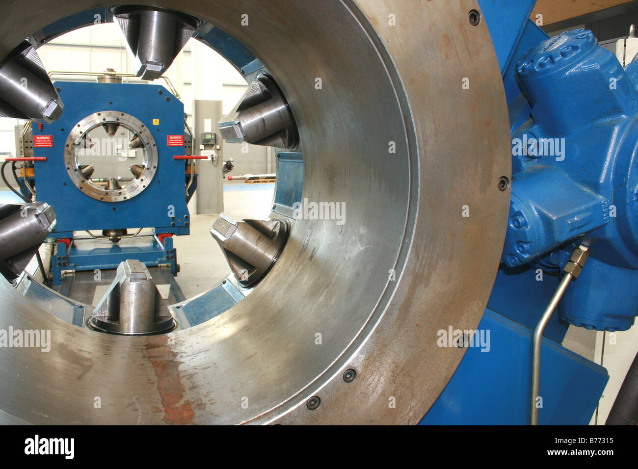 looking through the centre of a torque setting machine Stock Photo - Alamy
