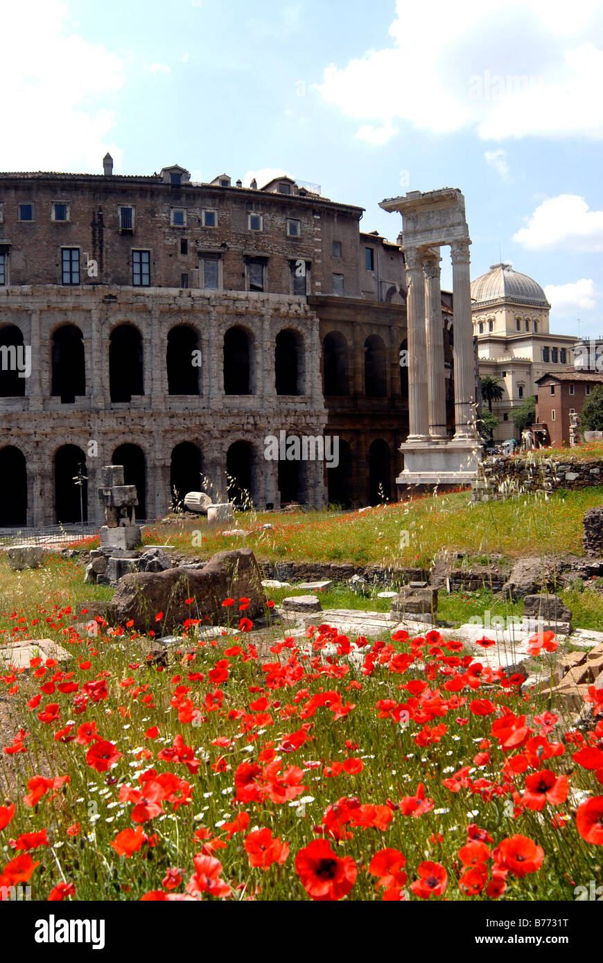 Apollo temple and Marcello theater, Roma, Italy Stock Photo - Alamy