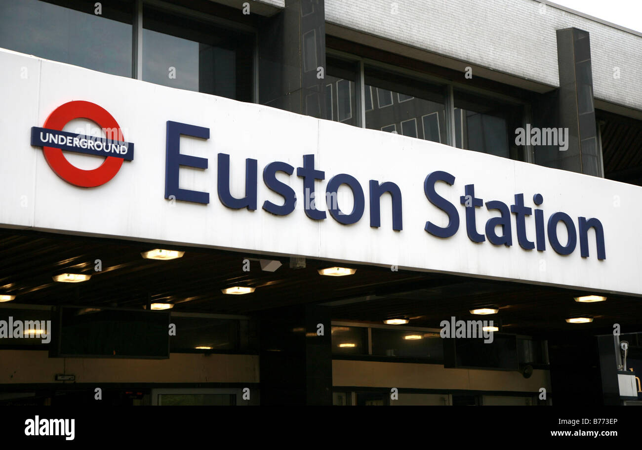 General View GV of Euston Station Underground and Main Line Station in ...