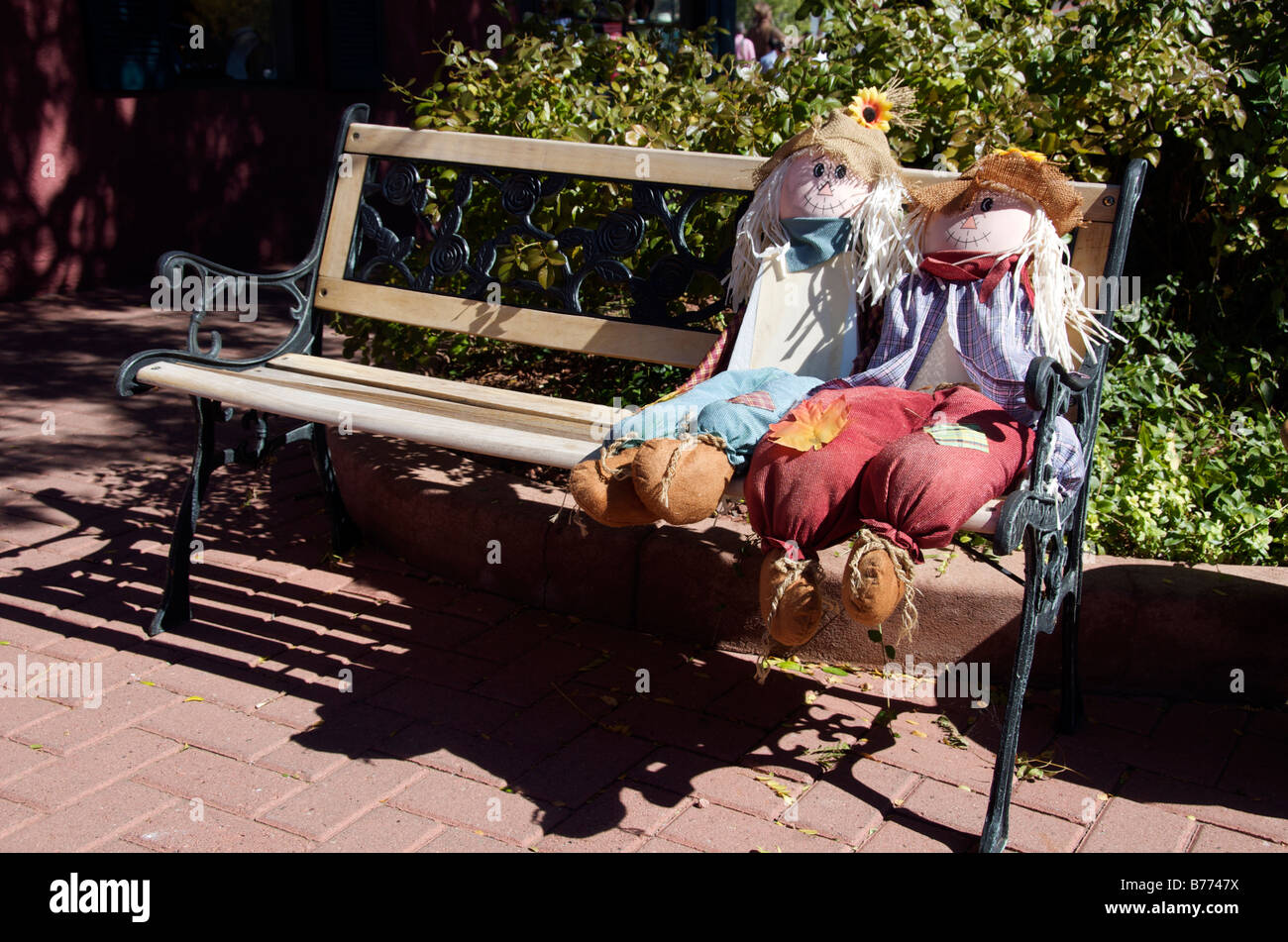 Two female rag dolls on bench Sedona Arizona USA Stock Photo - Alamy