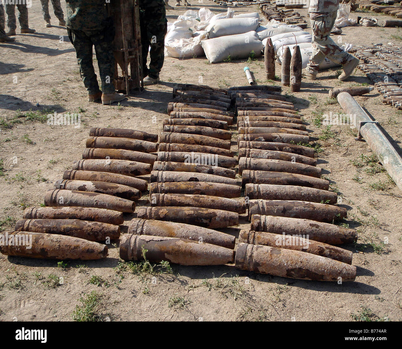 Explosive devices are identified and inventoried before being destroyed ...