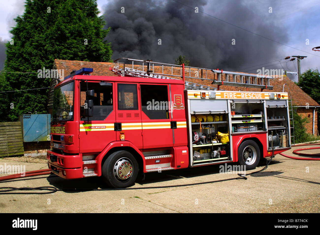 Dennis Sabre XL Fire Engine Stock Photo - Alamy