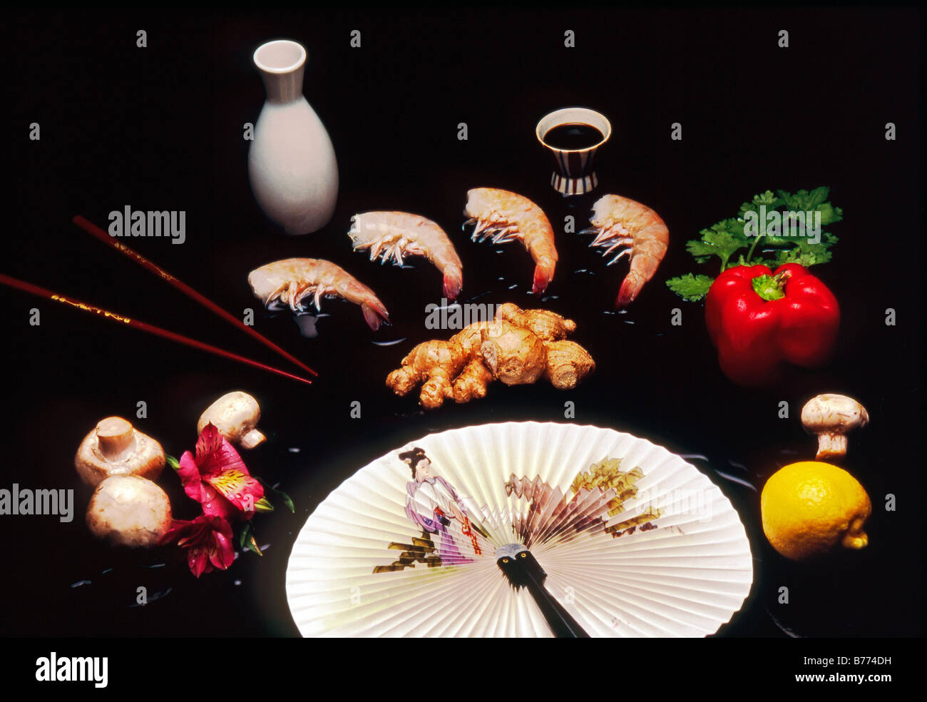 Generic Japanese Food Layout Stock Photo - Alamy