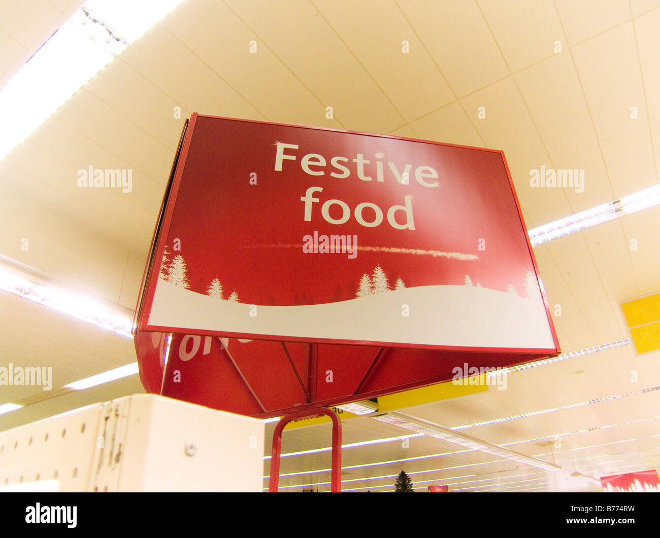 A Festive Food sign in a supermarket at christmas time Stock Photo - Alamy
