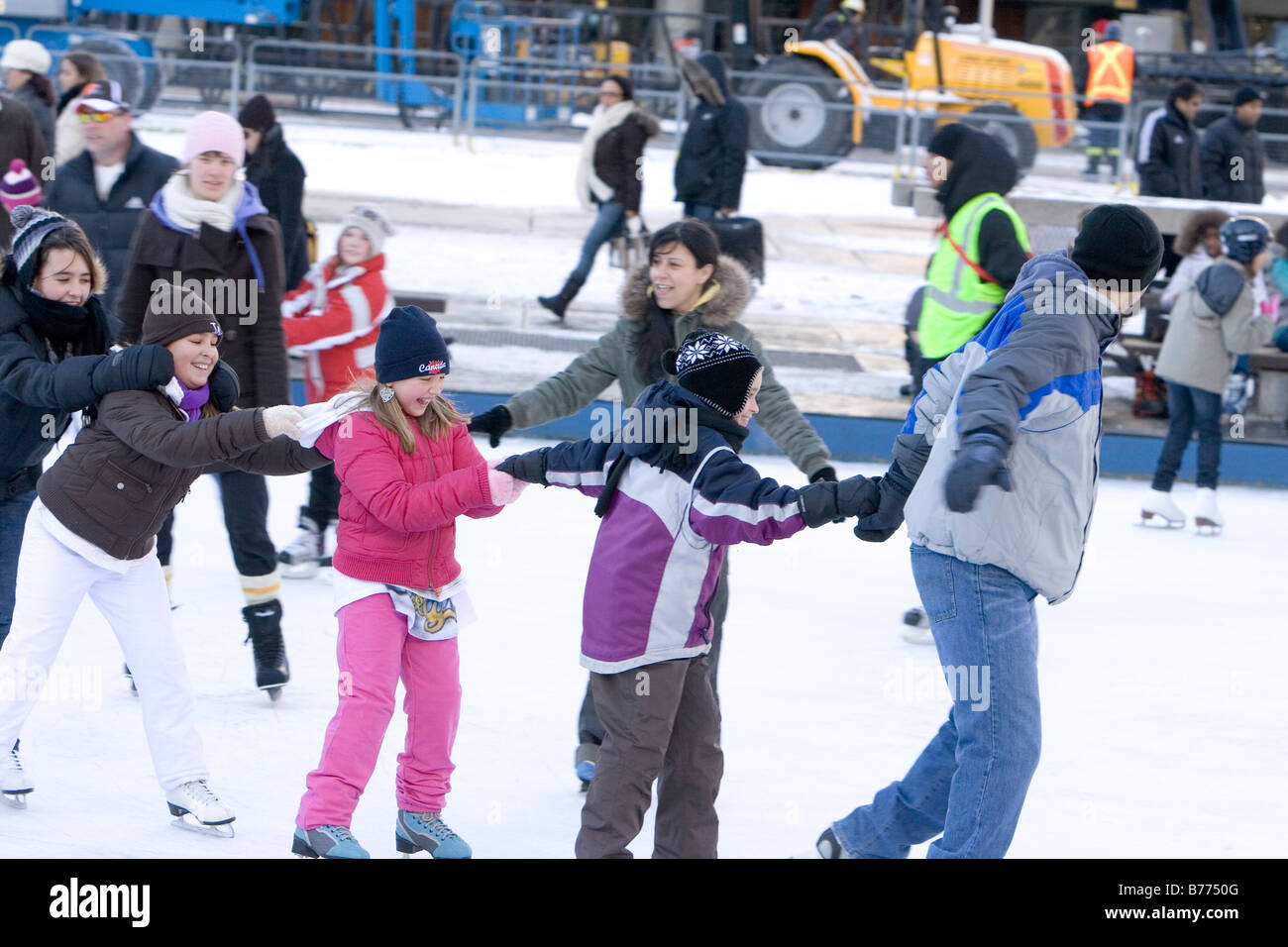 Ice rink at Nathan Phillips Square Toronto Canada Stock Photo - Alamy