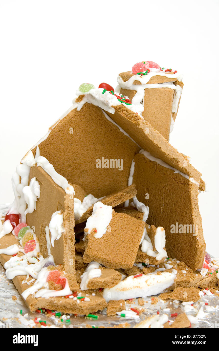 Broken gingerbread house hi-res stock photography and images - Alamy