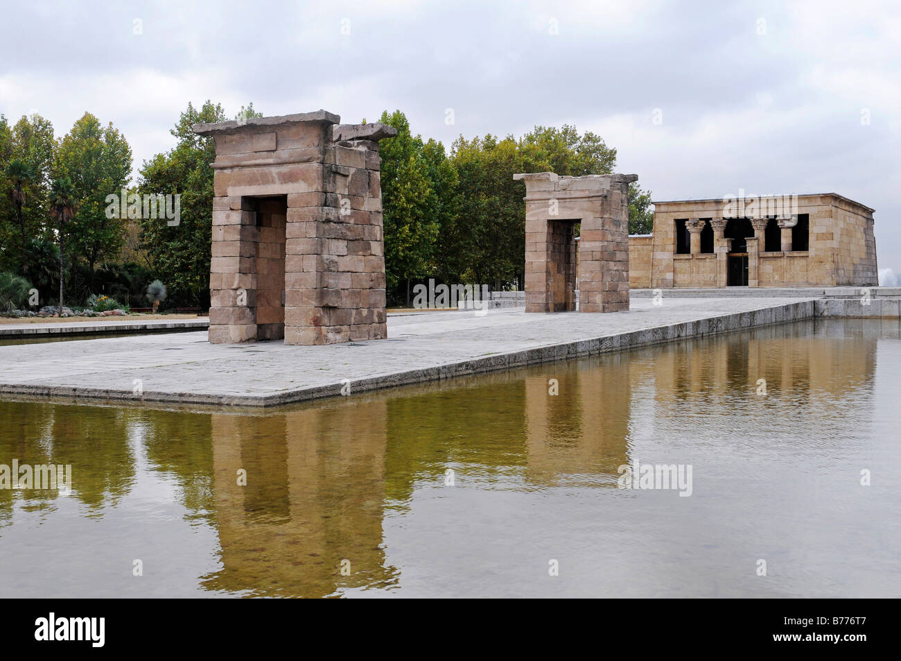 Templo de Debod, ancient Egyptian temple, Madrid, Spain, Europe Stock ...