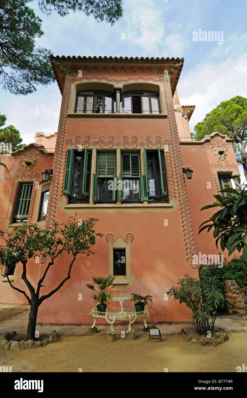 Facade and garden of Casa Museu Gaudi, Antoni Gaudi, Museum ...