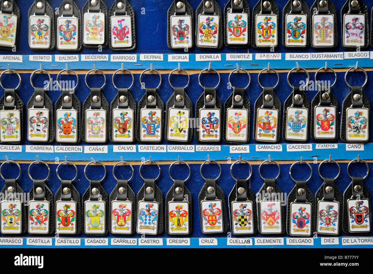 Keyrings With Spanish Surnames Madrid Spain Europe Stock Photo Alamy keyrings-with-spanish-surnames-madrid-spain-europe-stock-photo-alamy