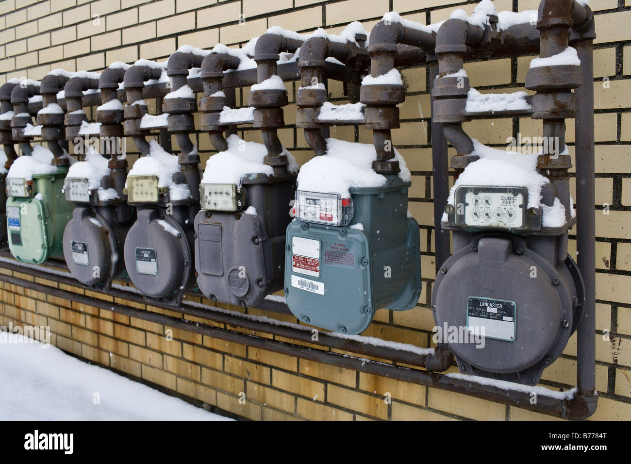 Utility meter snow hi-res stock photography and images - Alamy