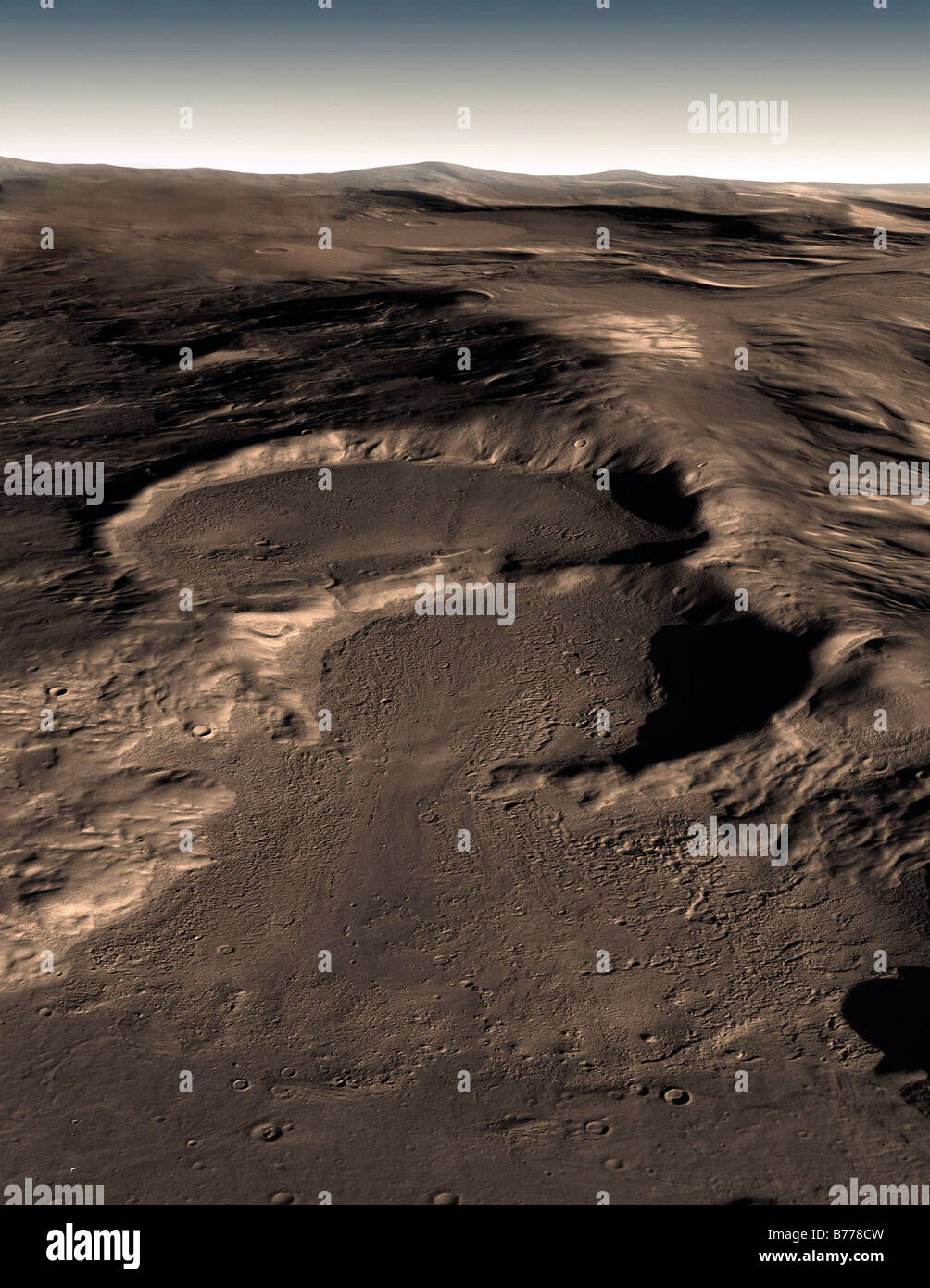 Three craters in the eastern Hellas region of Mars Stock Photo - Alamy