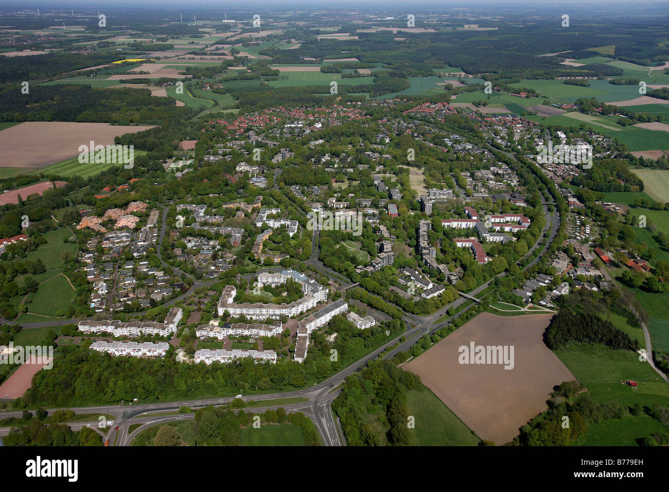 Aerial photo, housing complex, LEG, Whitehall, Wulfen-Barkenberg, North ...