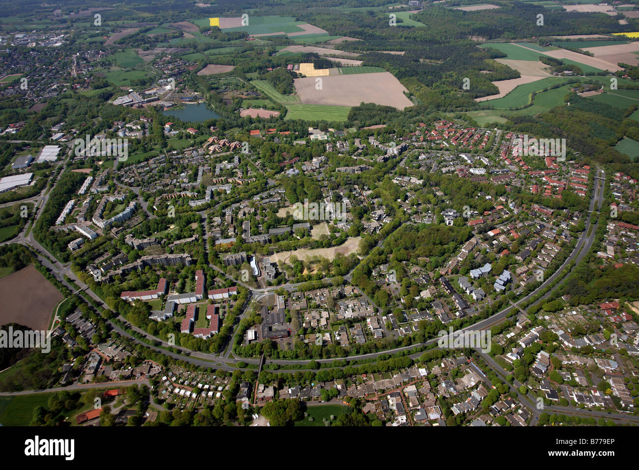 Aerial photo, housing complex, LEG, Whitehall, Wulfen-Barkenberg, North ...