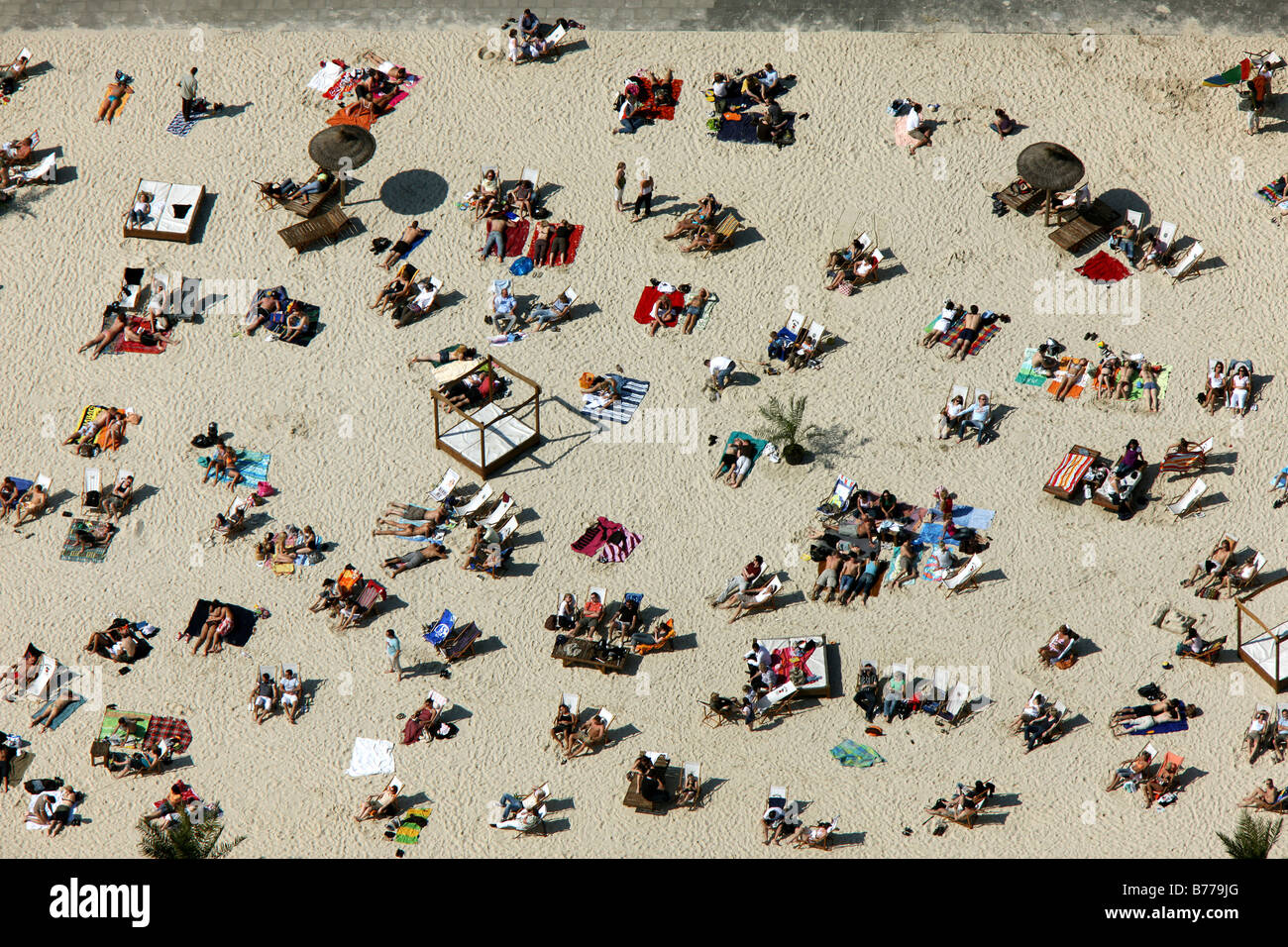 Aerial photo, Seaside Beach Baldeneysee, Essen-Huegel region, North ...