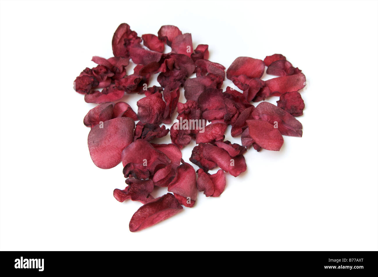 Red heart made rose Cut Out Stock Images & Pictures - Alamy