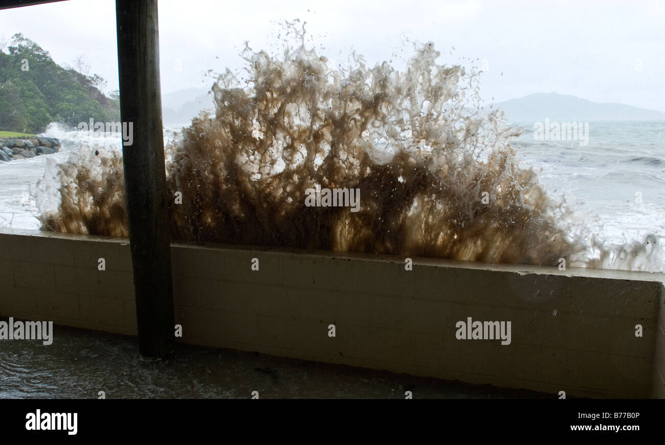 Storm Surge following a cyclone in Far North Queensland, Austraia Stock ...