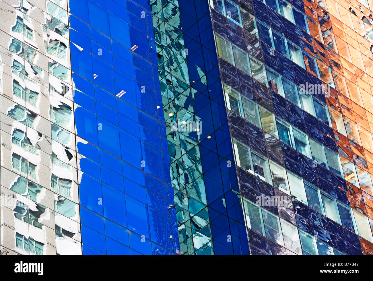 Colorful highrise building, New York City Stock Photo - Alamy