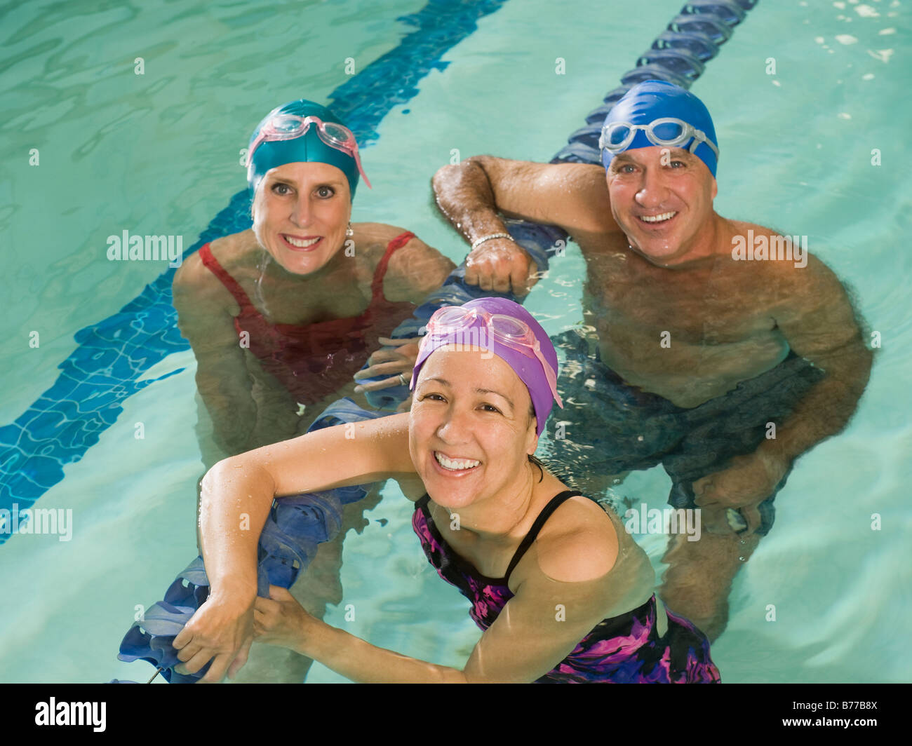 Woman swim cap posing swimming hi-res stock photography and images - Alamy