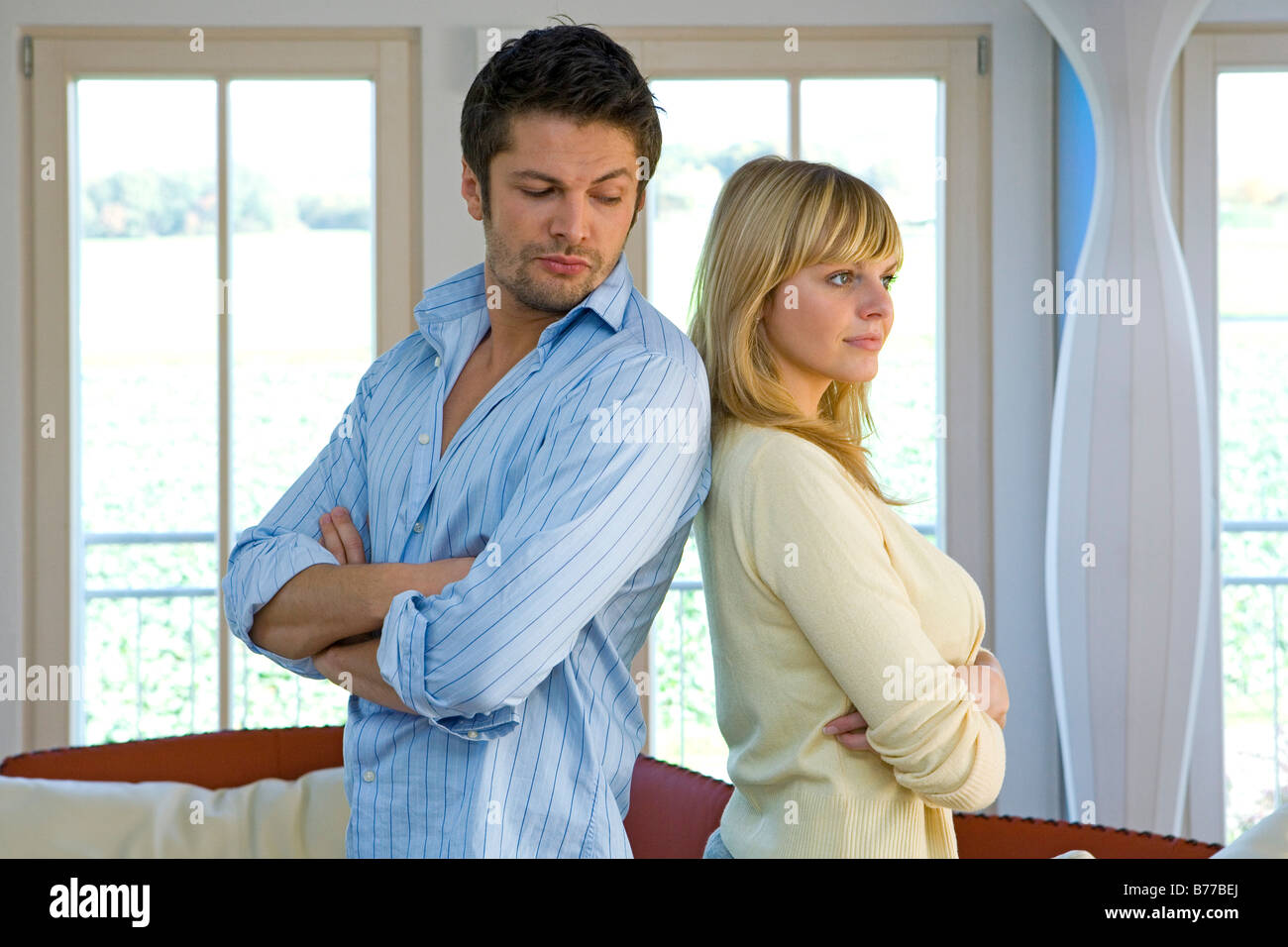 young couple has conflicting Stock Photo - Alamy