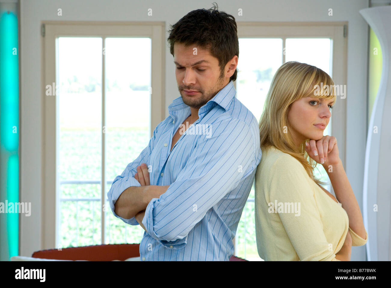 young couple has conflicting Stock Photo - Alamy