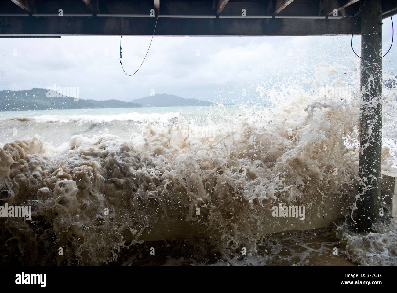 Storm surge in Cyclone season in Far North Queensland, Australia Stock ...