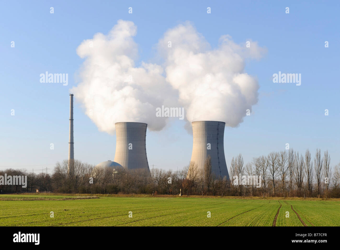 Grafenrheinfeld power plant, Lower Franconia, Bavaria, Germany, Europe ...