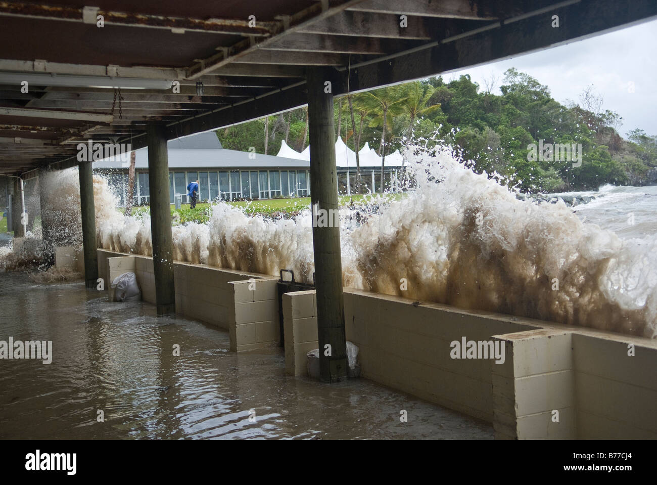 Storm surge in Cyclone season in Far North Queensland, Australia Stock ...