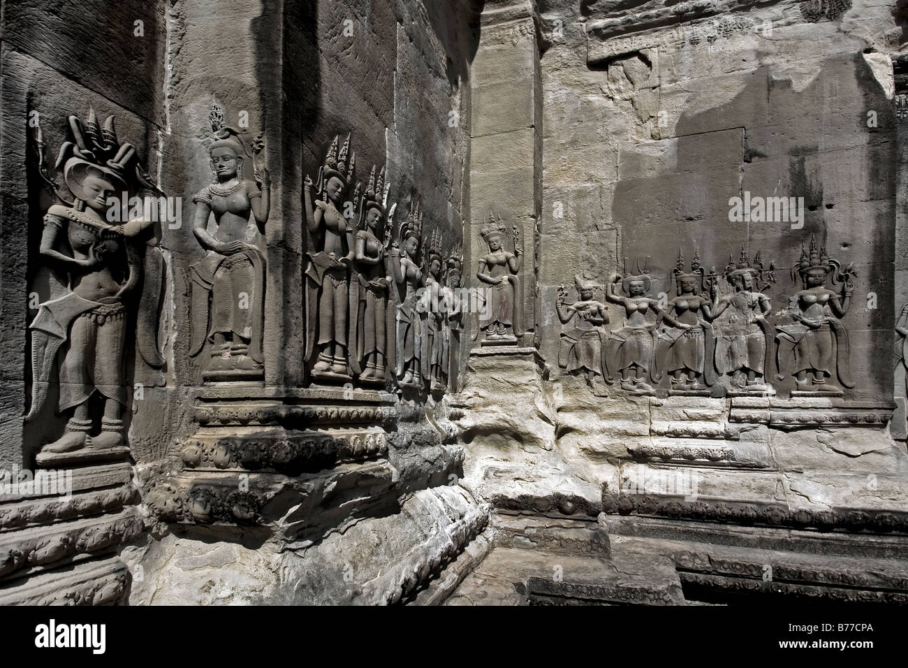 Angkor Wat relief. Ancient architecture and historically important ...