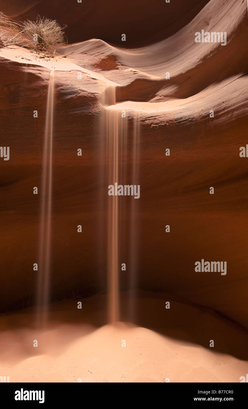 Sand falling into Upper Antelope Canyon, Page, Arizona Stock Photo - Alamy