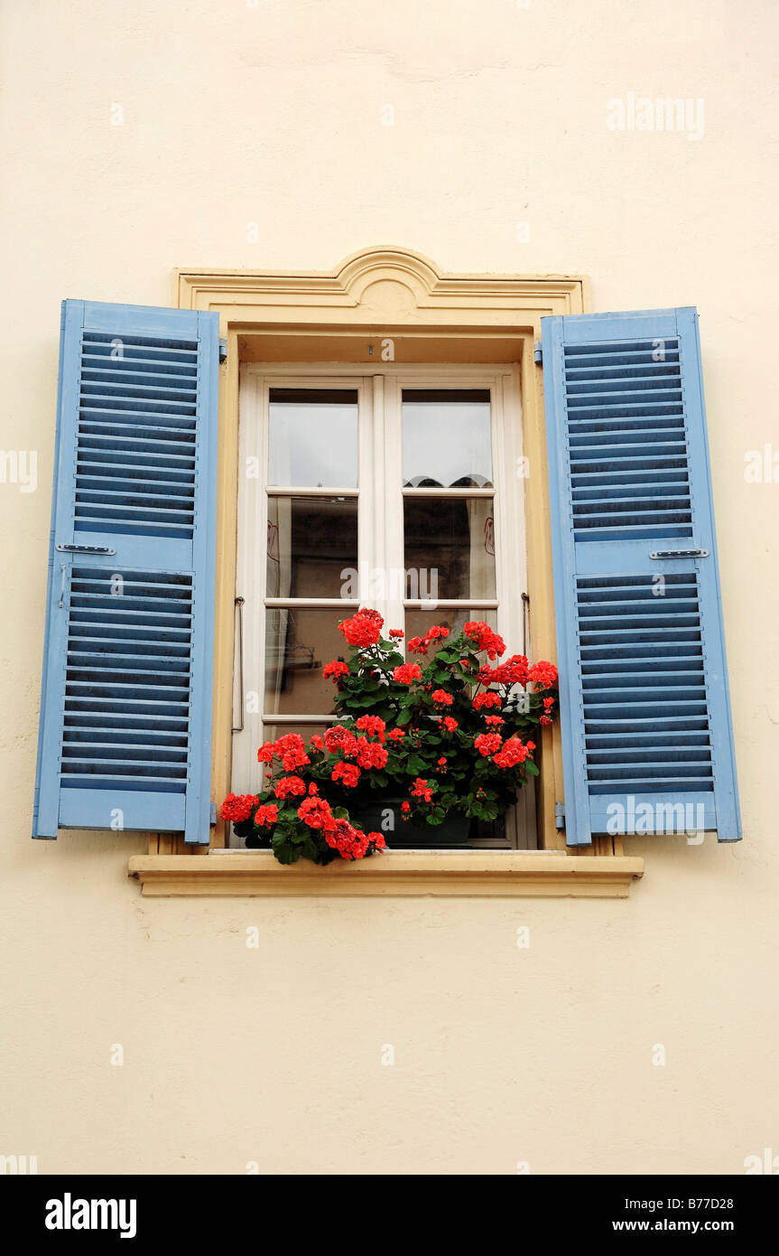 Blue french window hi-res stock photography and images - Alamy