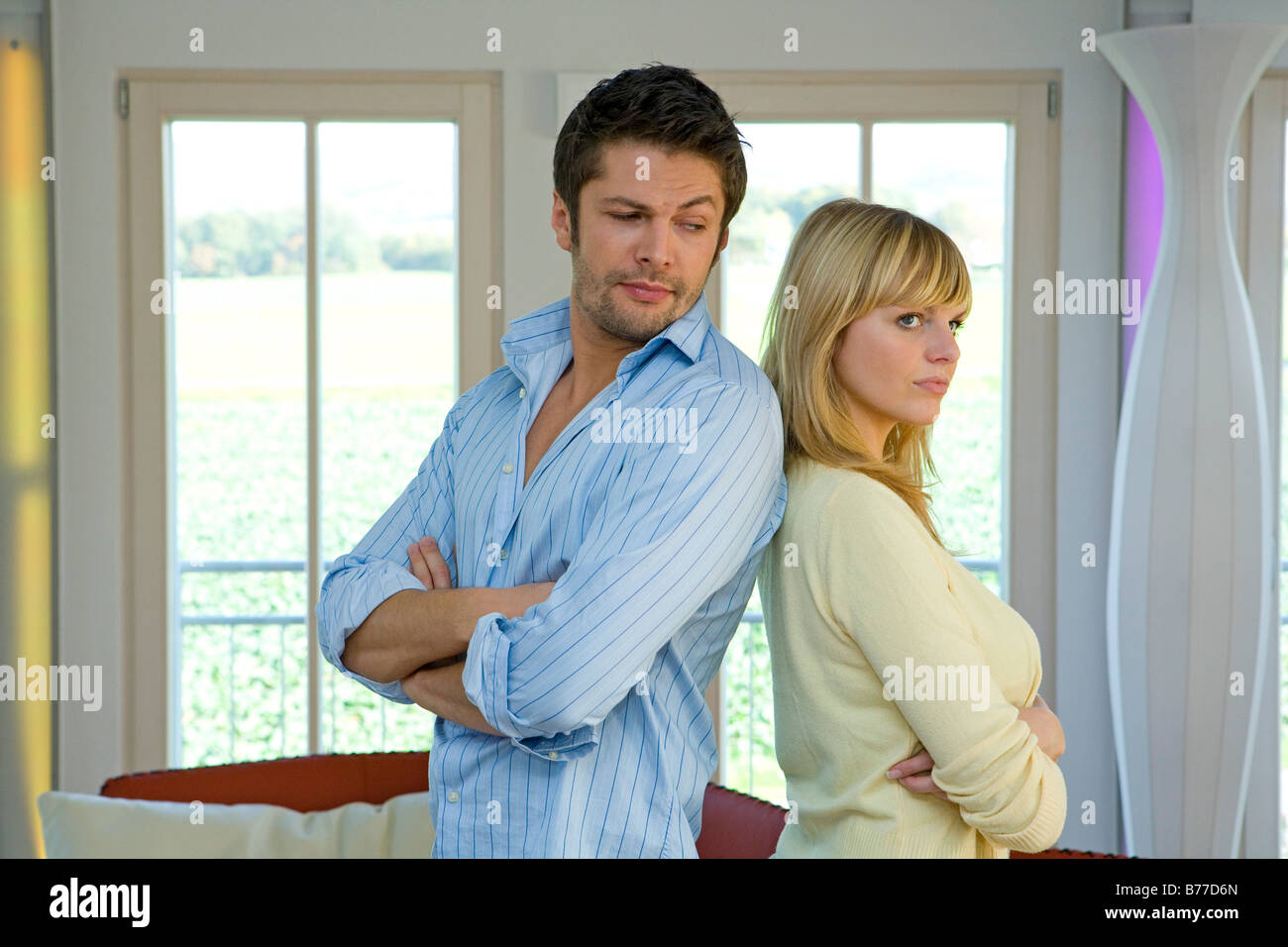 young couple has conflicting Stock Photo - Alamy
