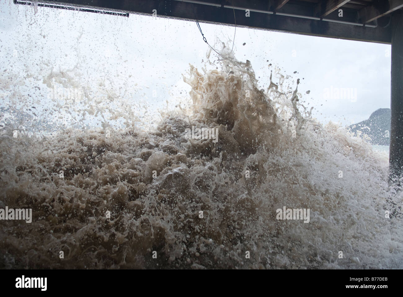 Storm surge in Cyclone season in Far North Queensland, Australia Stock ...