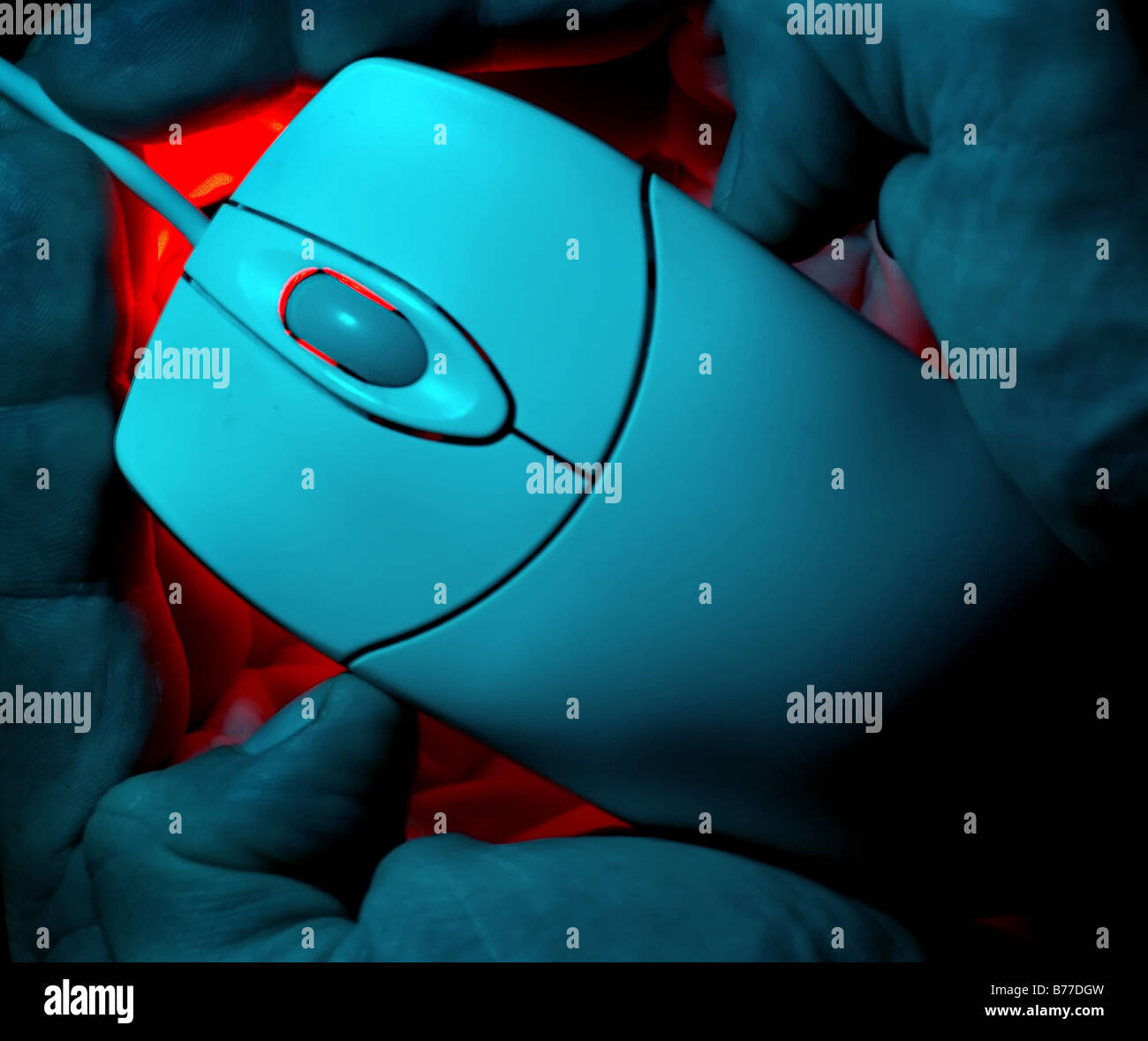 Close up picture of a mans hand holding a computer mouse Stock Photo ...