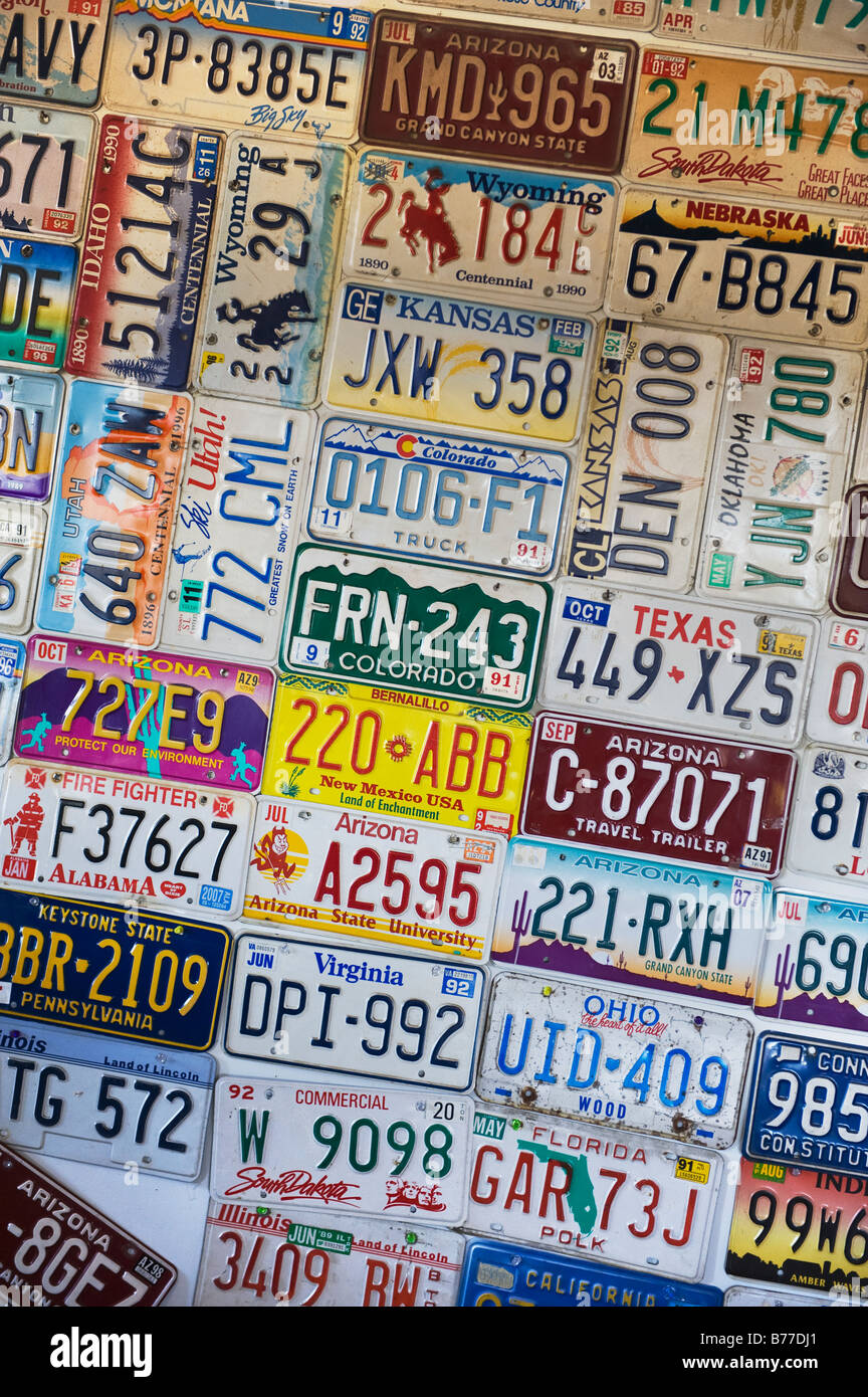 License plate collection hi-res stock photography and images - Alamy