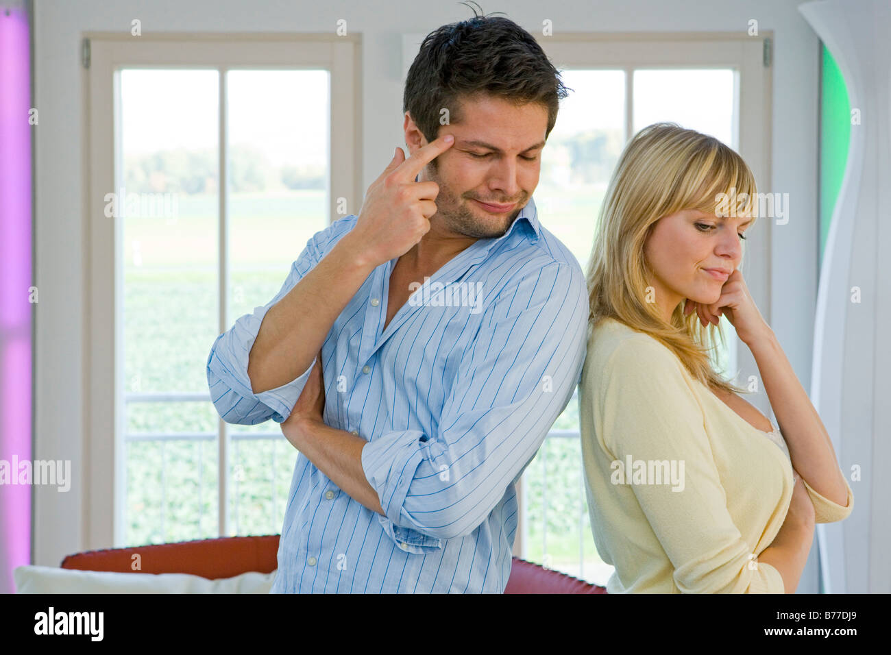 young couple has conflicting Stock Photo - Alamy