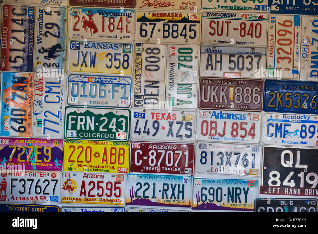 Collection of license plates Stock Photo - Alamy