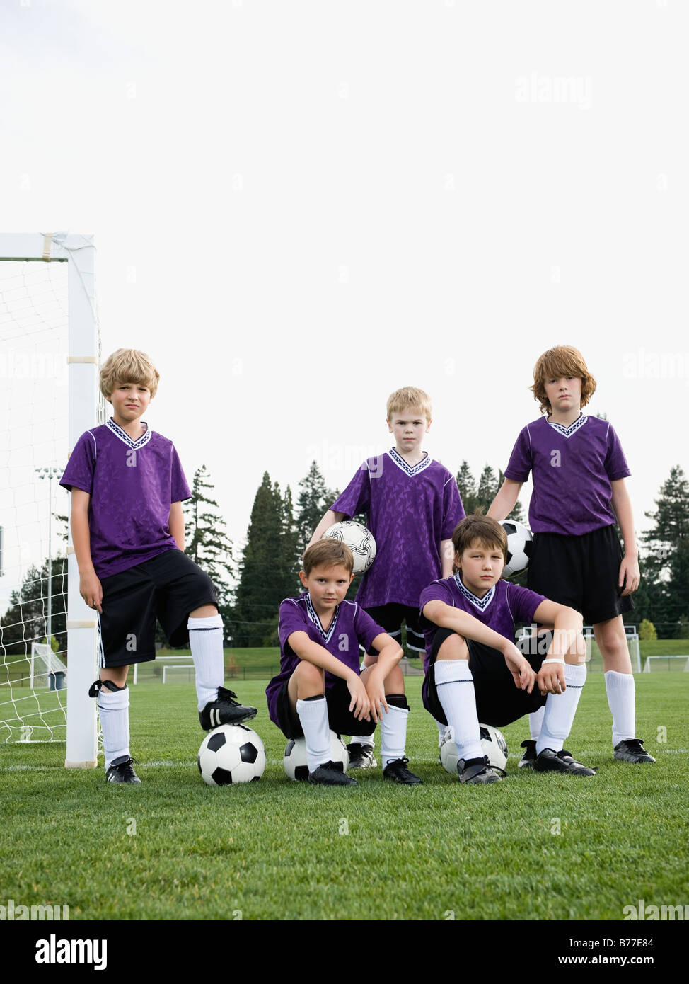 Portrait of boys soccer team Stock Photo - Alamy
