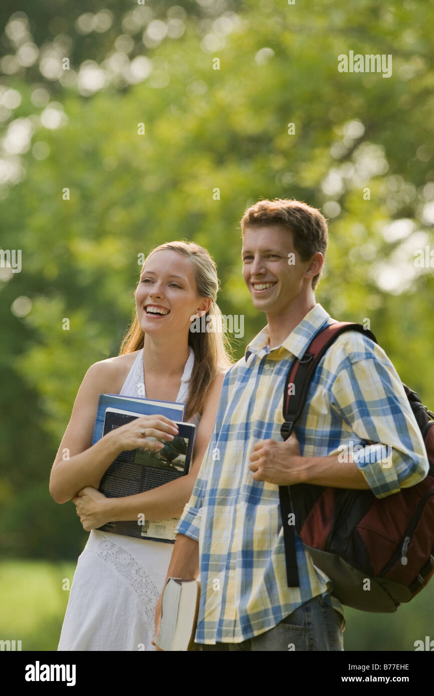 College students books and backpack Stock Photo - Alamy