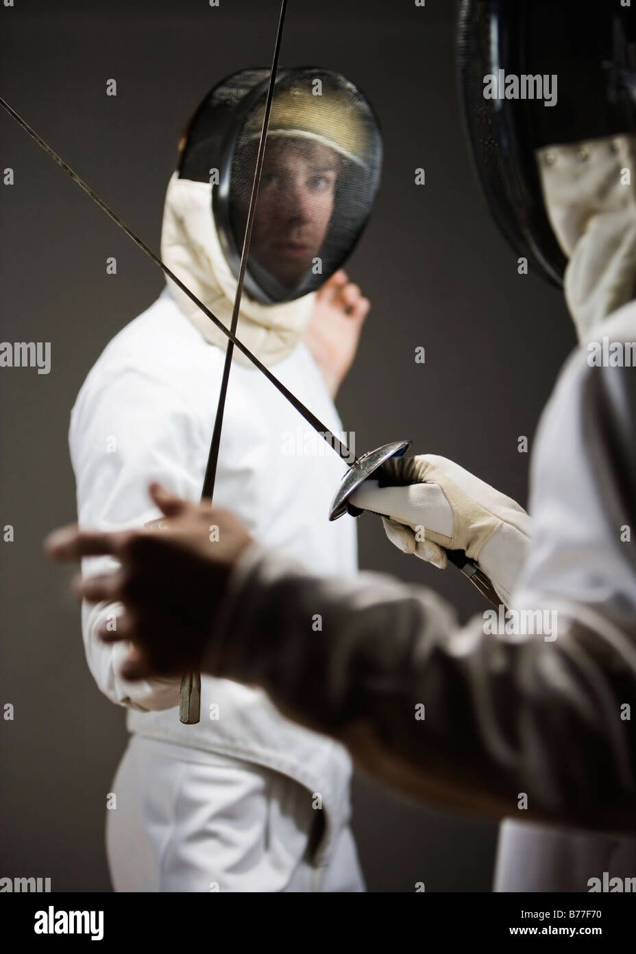 Two men fencing hi-res stock photography and images - Alamy