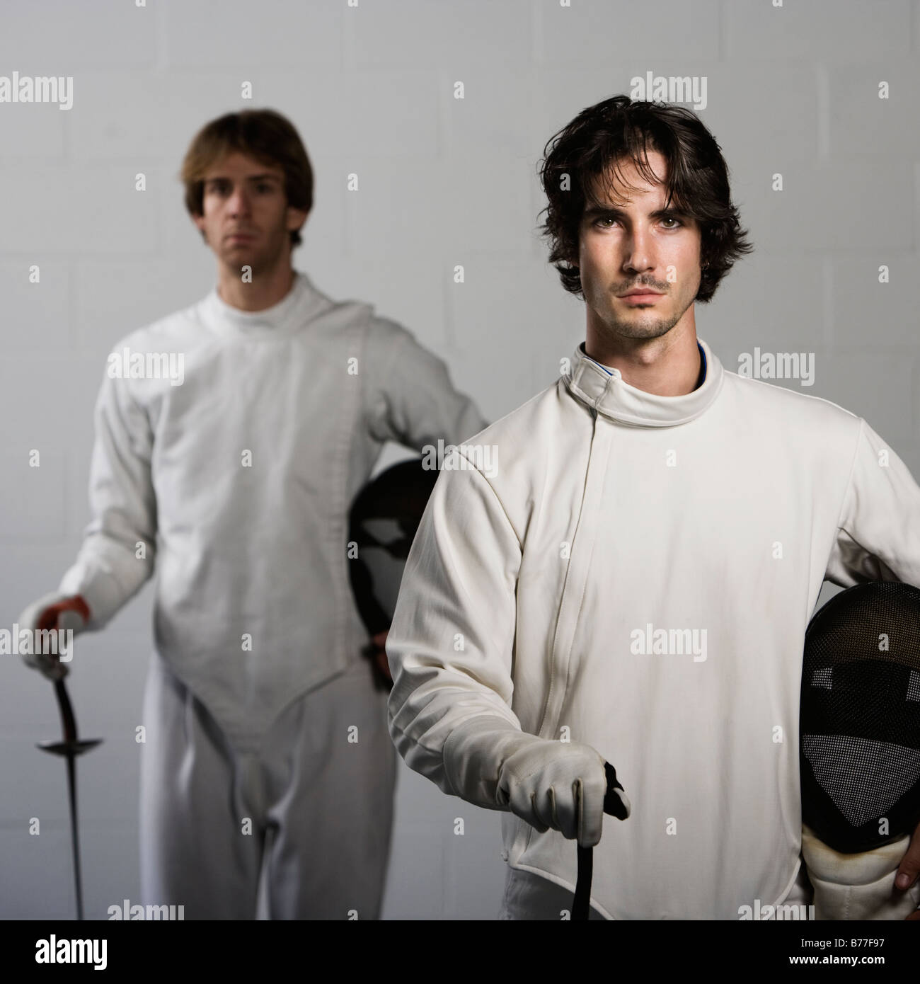 Young fencers looking fencing hi-res stock photography and images - Alamy