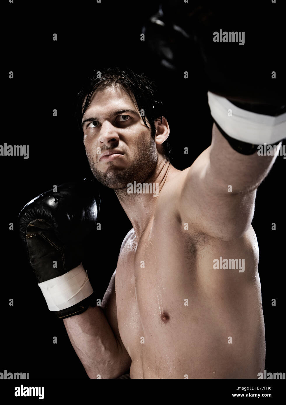 Close up of boxer boxing stance Stock Photo - Alamy