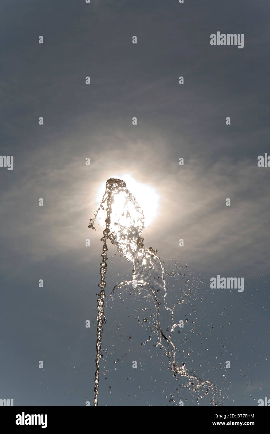 Backlit water fountain hi-res stock photography and images - Alamy